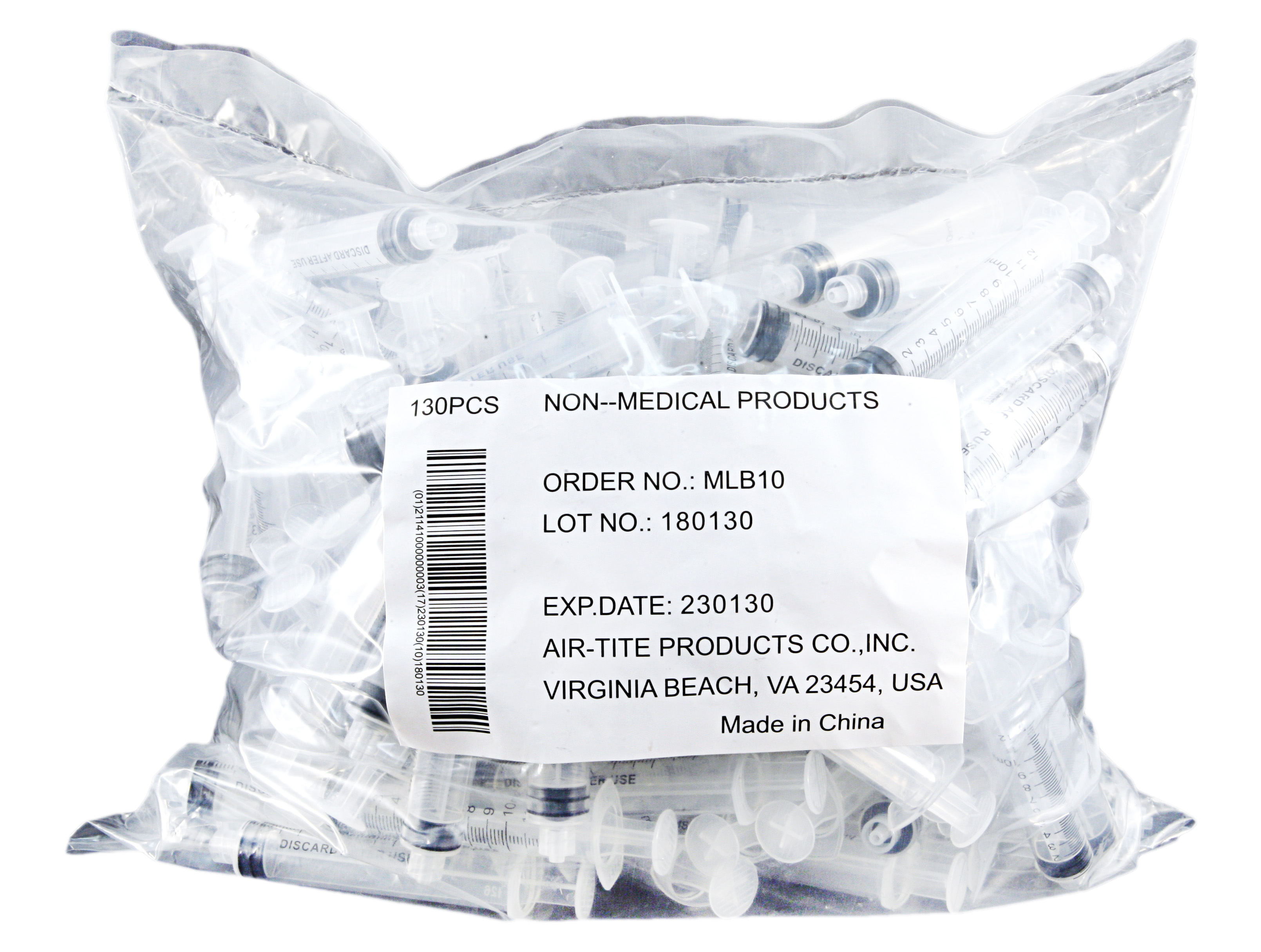 Air-Tite Products Co., Inc. - Air-Tite Luer Lock BULK Unsterile Syringes
